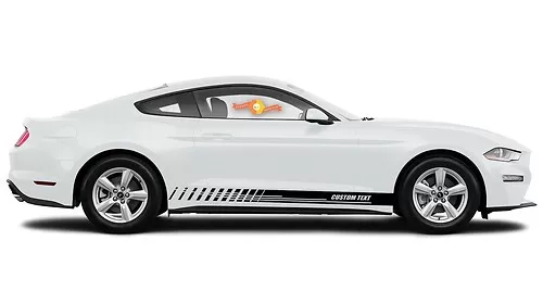 Racing rocker panel stripes vinyl decals stickers for Ford Mustang 2020