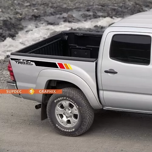 Pair TRD Off Road Mountains Vintage stripes for Tacoma Side Vinyl ...