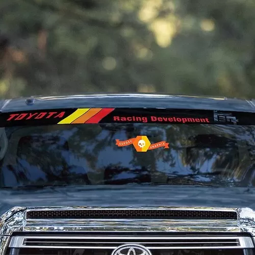 Toyota TRD TEQ Racing Development Vintage Old Style logo Windshield ...