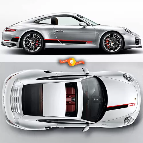 2 Porsche 911 Porsche Carrera Classic Side line Stripes Doors Kit Decal ...