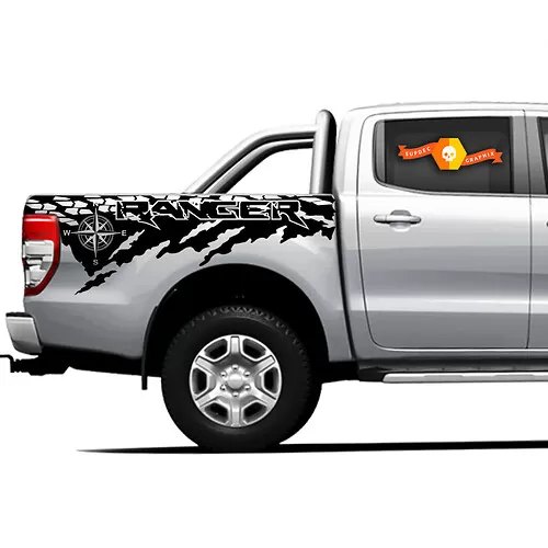 2019 2020 2021 Ford Ranger Decals RAPID Side Door Body Stripes Vinyl ...