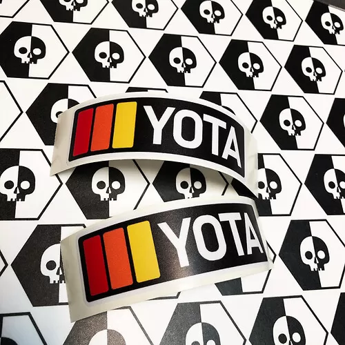 2 TRD YOTA Vintage Sunset Retro Old Style Vinyl Stickers Decal fit to ...