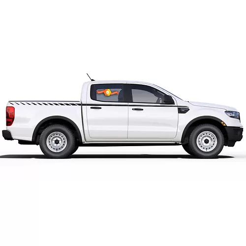 Ford Ranger Rear Hood Mountains Topographic Map Topo Truck Stripes ...