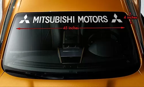 Front Windshield Banner Decal Car Stickers for Mitsubishi SPORTS Emblems