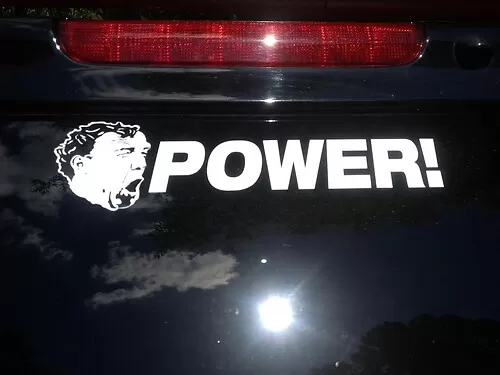 Jeremy Clarkson POWER vinyl decal sticker 8 wide
