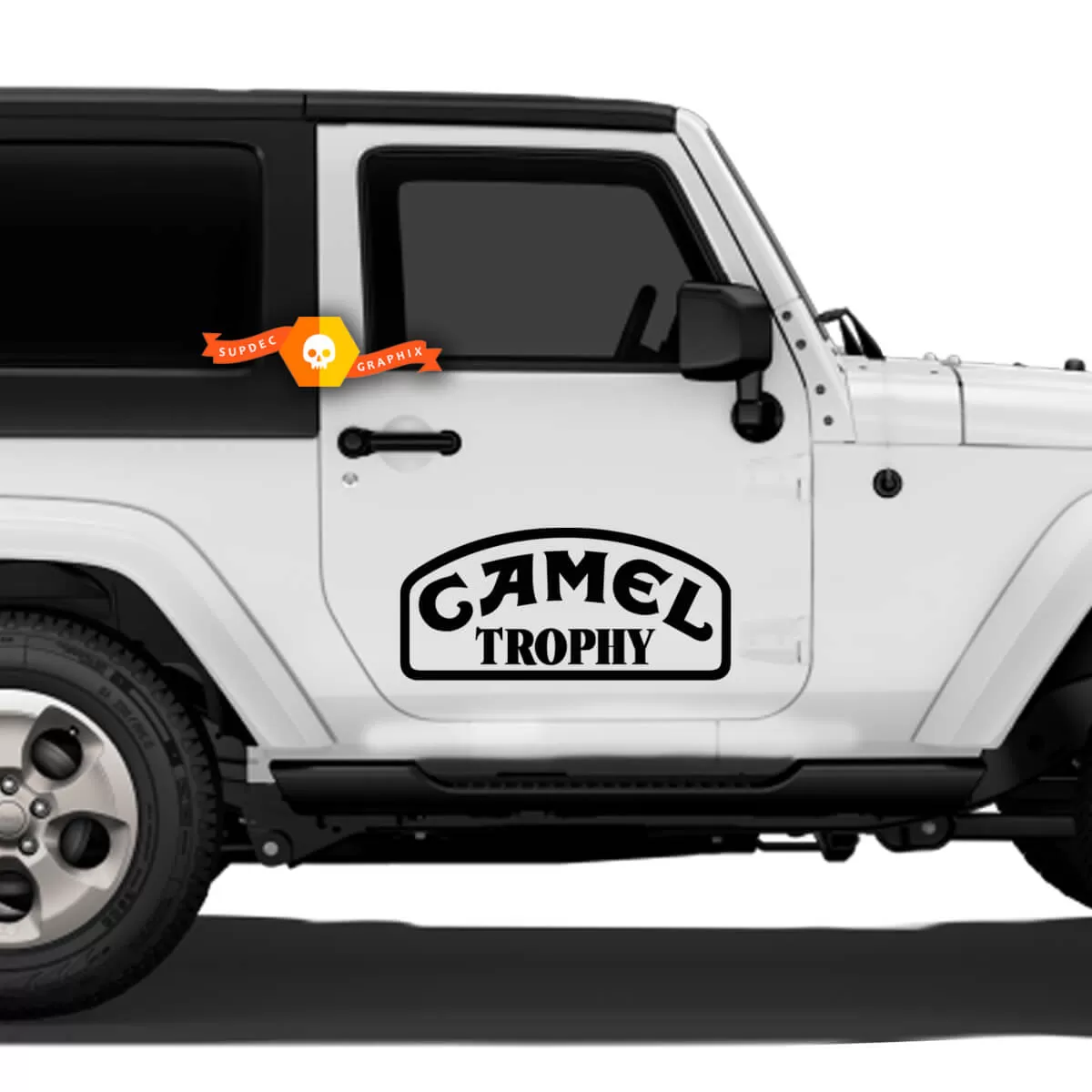 Pair Jeep Camel Trophy Sticker Doors For 2021 Vinyl Decal Sticker
