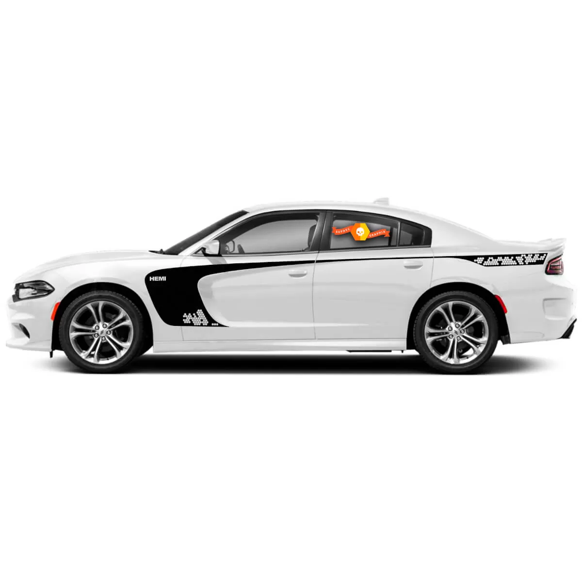 2015 - 2022 Dodge Charger Scat Pack Honeycomb Hemi Big Side Stripe ...