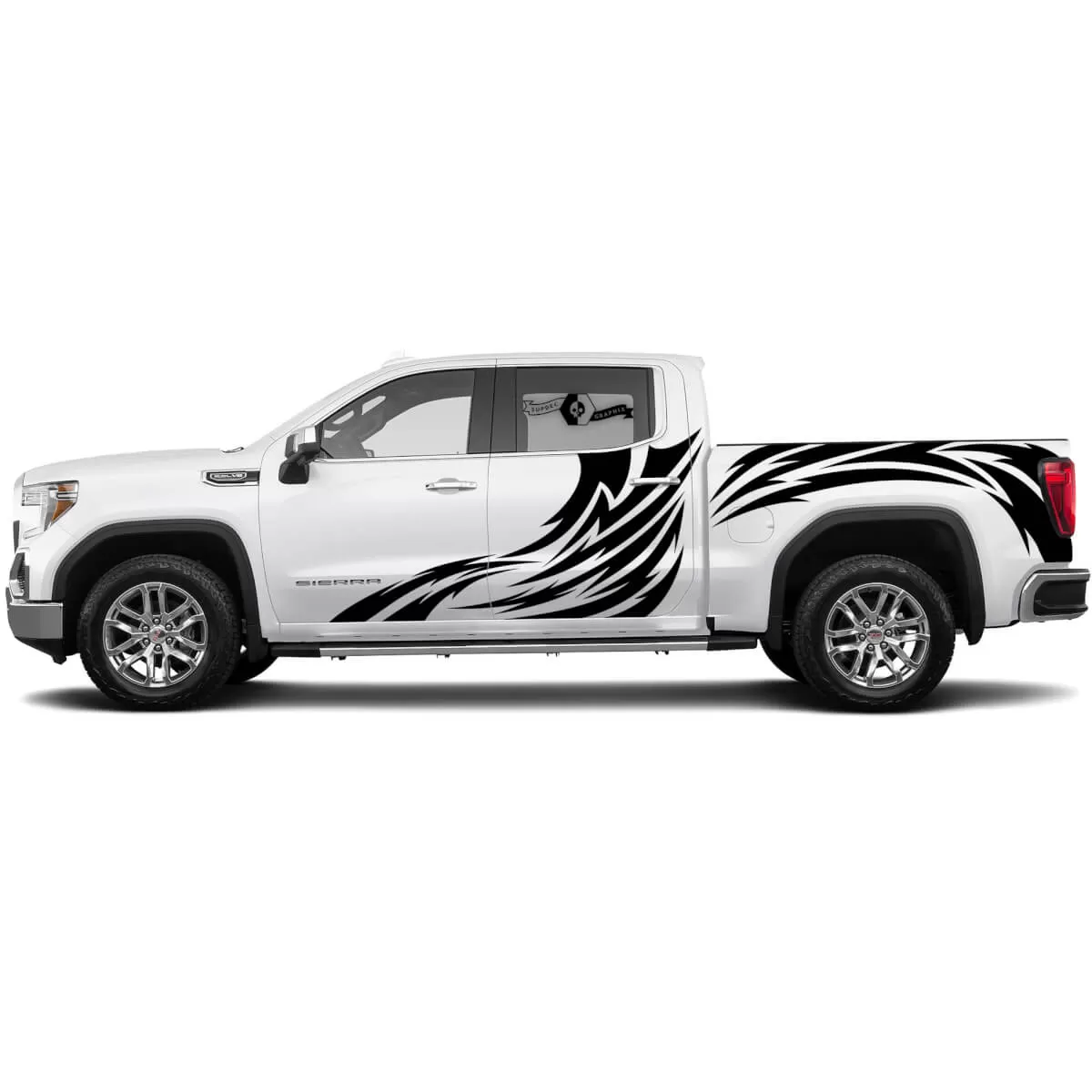 Pair Decals Sticker Side Splash Kit for GMC Sierra 1500 Doors Side ...