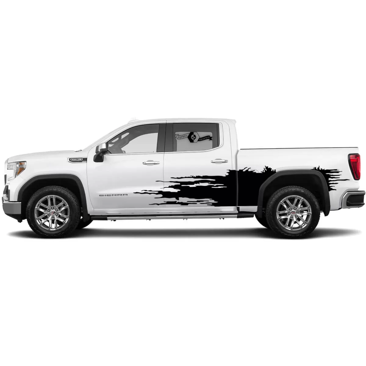 2x Side Stripes Decal For 1500 Gmc Sierra Wrap Mud Bed Side SPLASH ...
