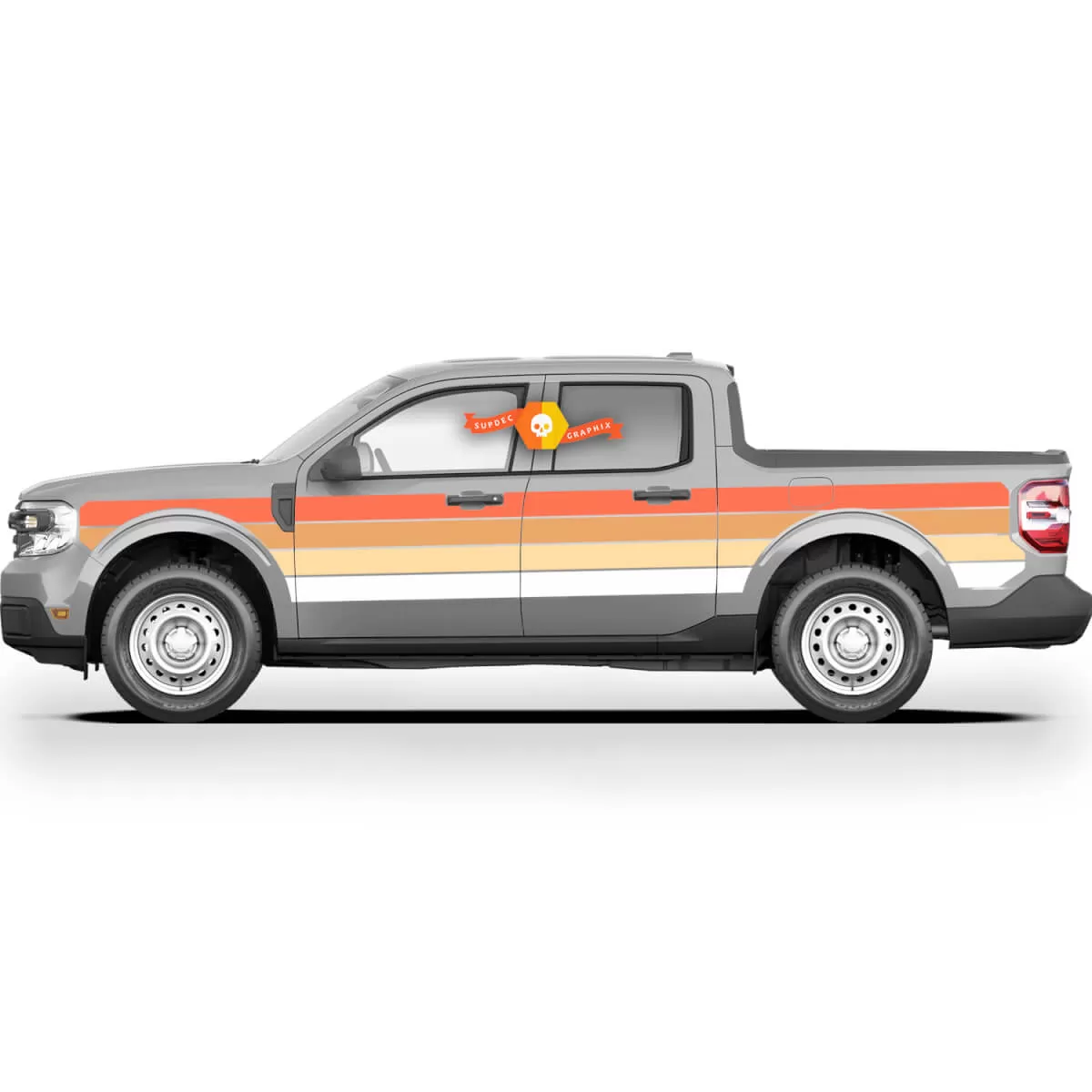 FORD MAVERICK 2022 FX4 Graphics Doors Side Stipe Four Colors Stickers ...