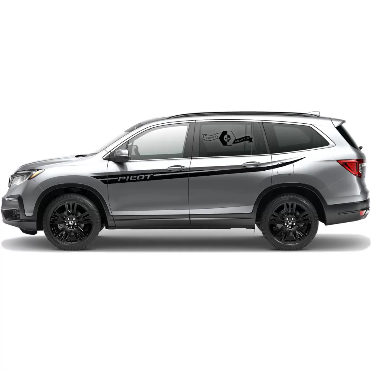 Pair New Honda Pilot 2023 Decal Vinyl Side Doors Up Stripe Logo Split ...
