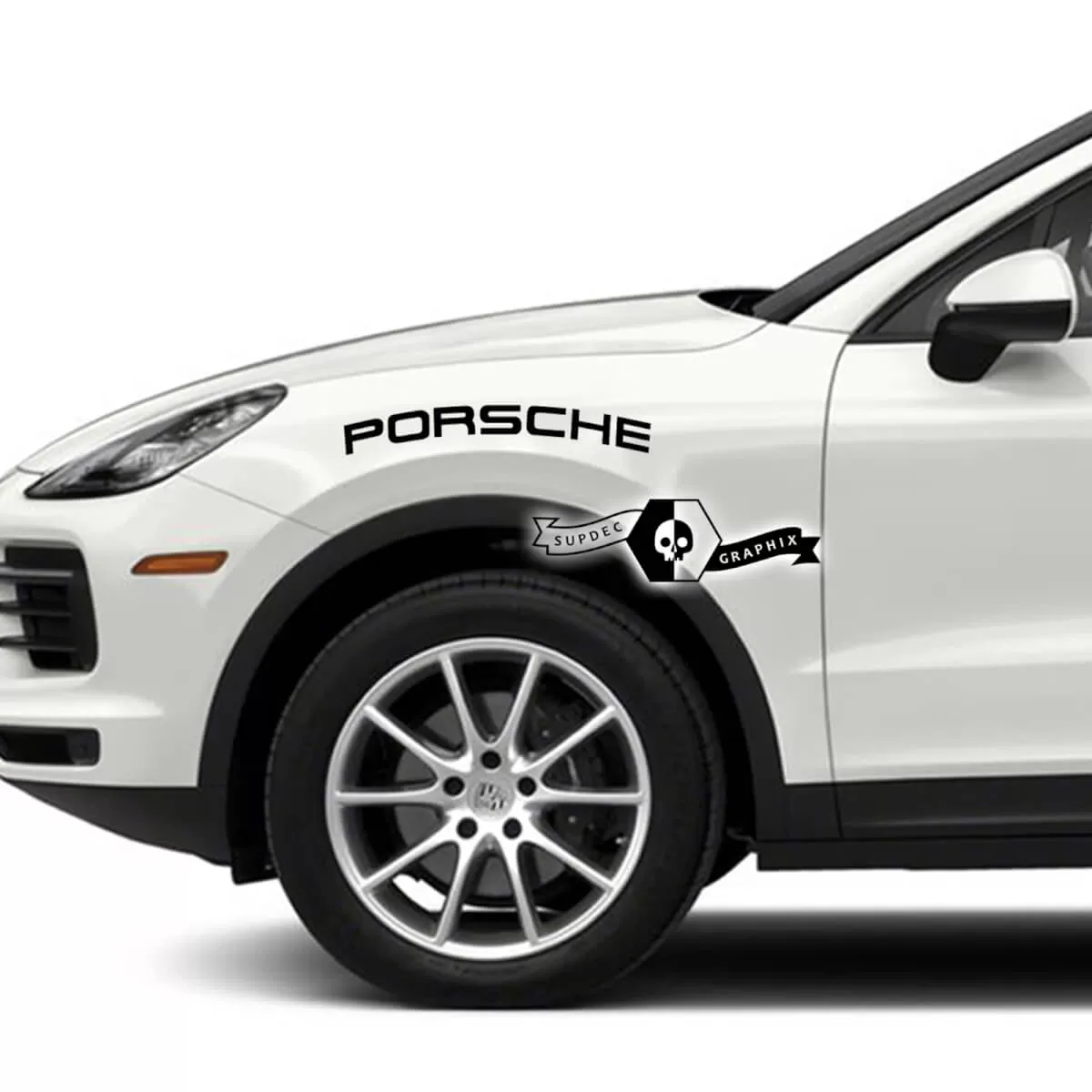 2x Porsche 2023 Porsche Cayenne Fender Decals Stickers