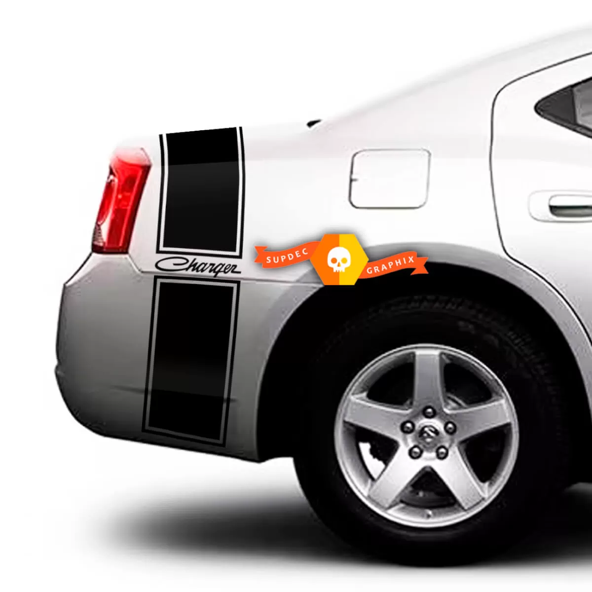 Dodge Charger 2009 - 2015 Trunk Band Stripe Trim Decal Sticker Complete ...