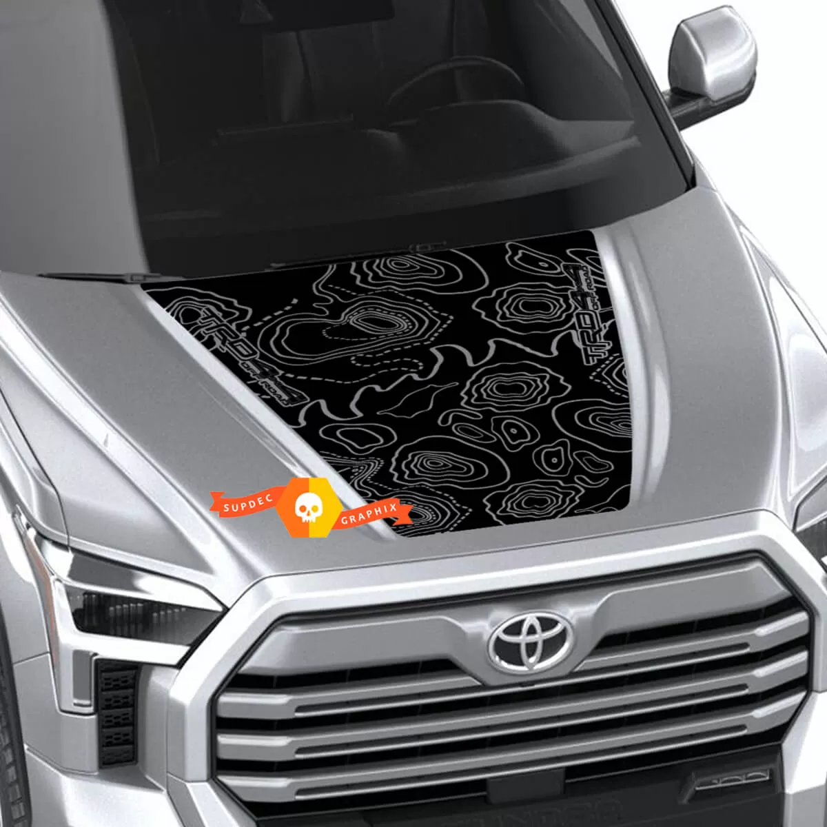 Hood Topographic Map TRD 4X4 Off Road Wrap Decal for Toyota Tundra ...