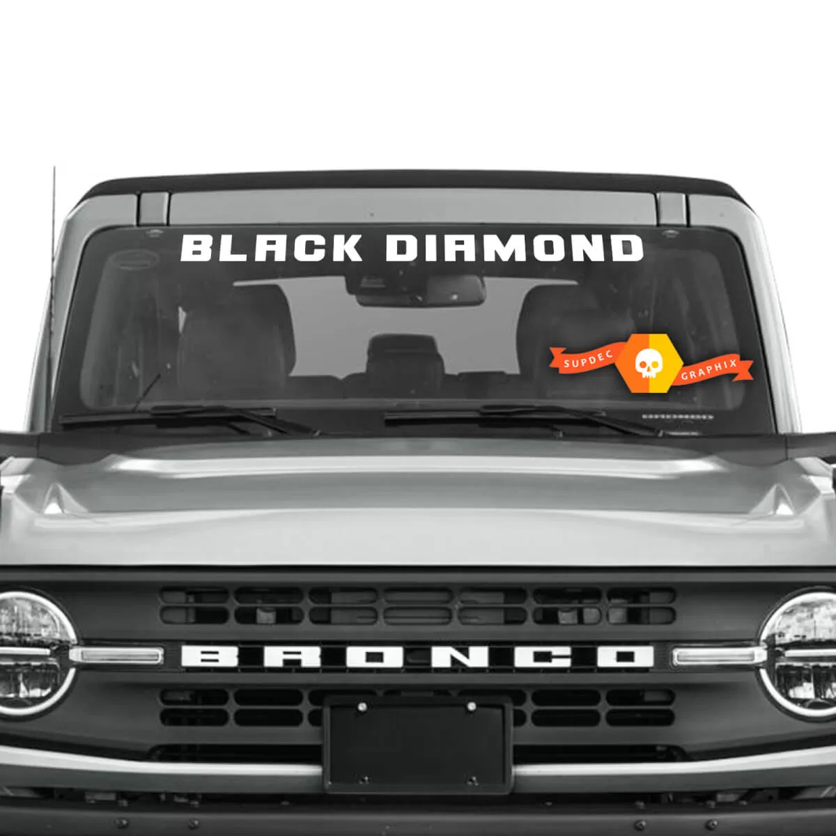 Bronco Windshield Black Diamond Decal Sticker for Ford Bronco