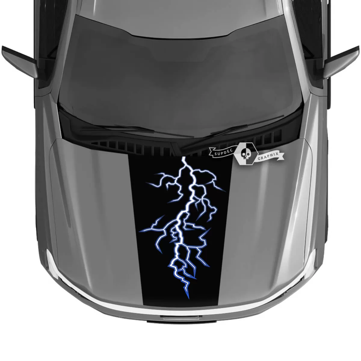 Hood Ford F-150 Lightning 2022 2023 Blackout Decals Stickers Graphics Vinyl