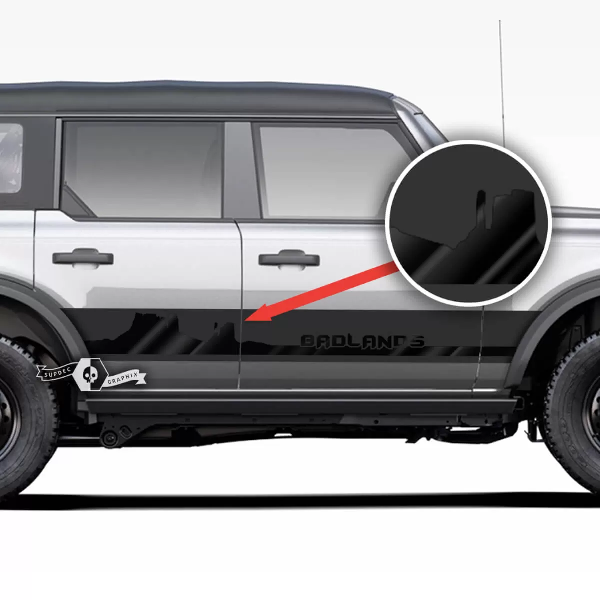 Pair of Rocker Panel Side Monument Valley Badlands Decals Stickers for ...