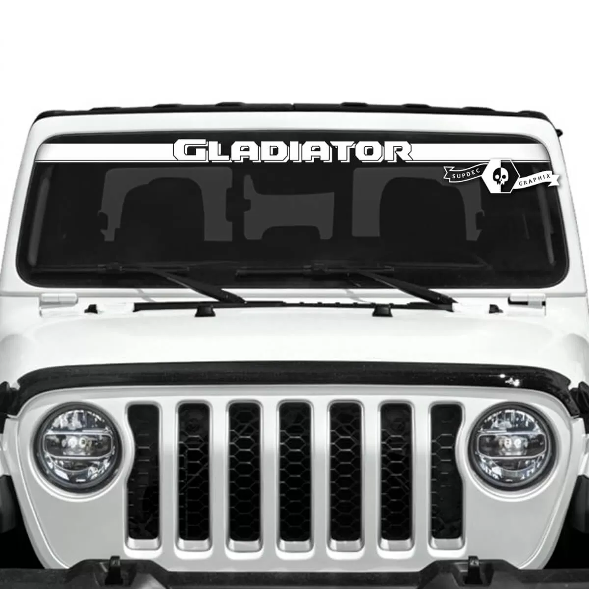 Jeep Gladiator Windshield Logo Decals Vinyl Graphics