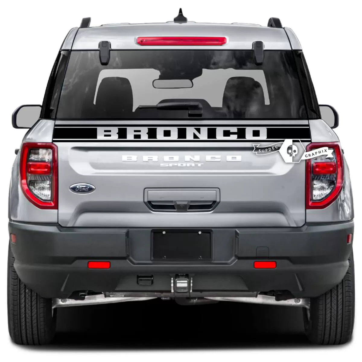 Ford Bronco Tailgate Bed Trim Stripe Logo Wrap Decals Stickers