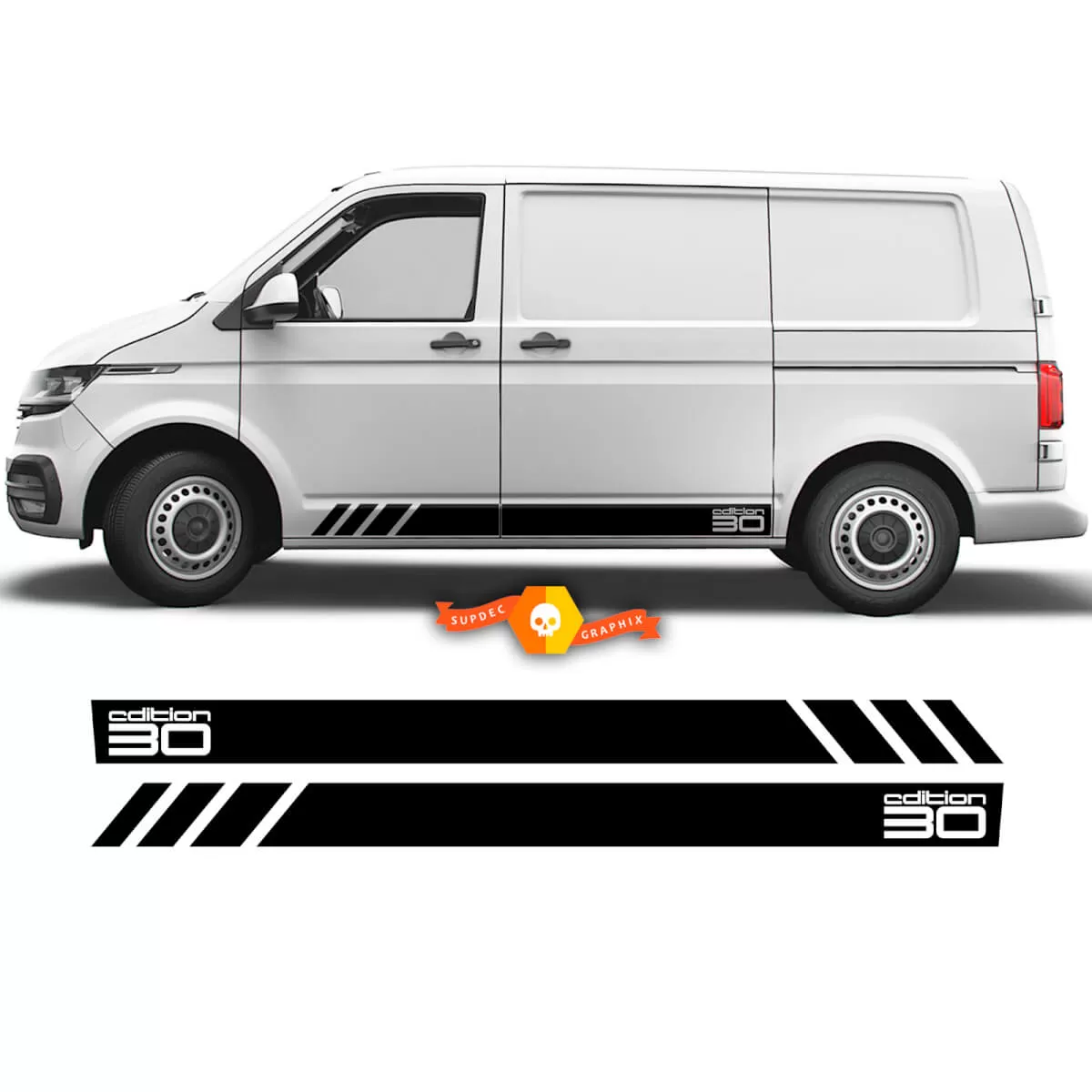 Pair VW Edition 30 Volkswagen Transporter Van Custom Text Transporter ...