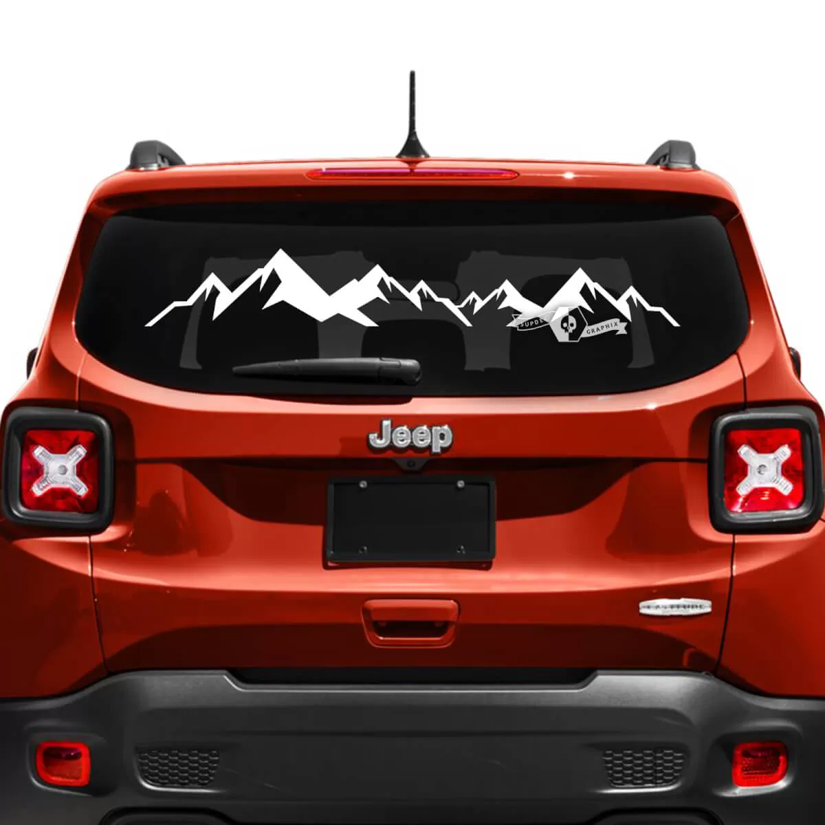 Jeep Renegade Tailgate Window Mountain Vinyl Decal Sticker