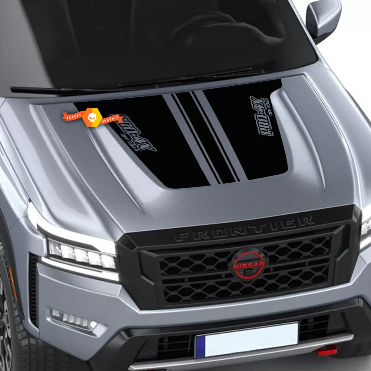 Hood Decal for Nissan Frontier Pro4x Vinyl Logo Graphic Decals Blackout