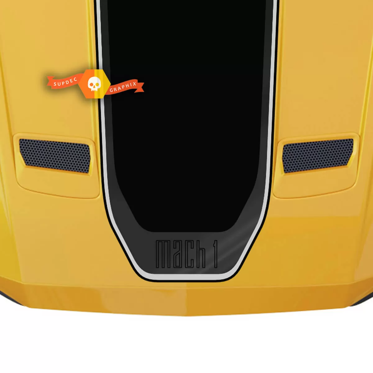 Ford Mustang Mach Hood Decal Car Vinyl Sticker Shelby Sport Racing ...