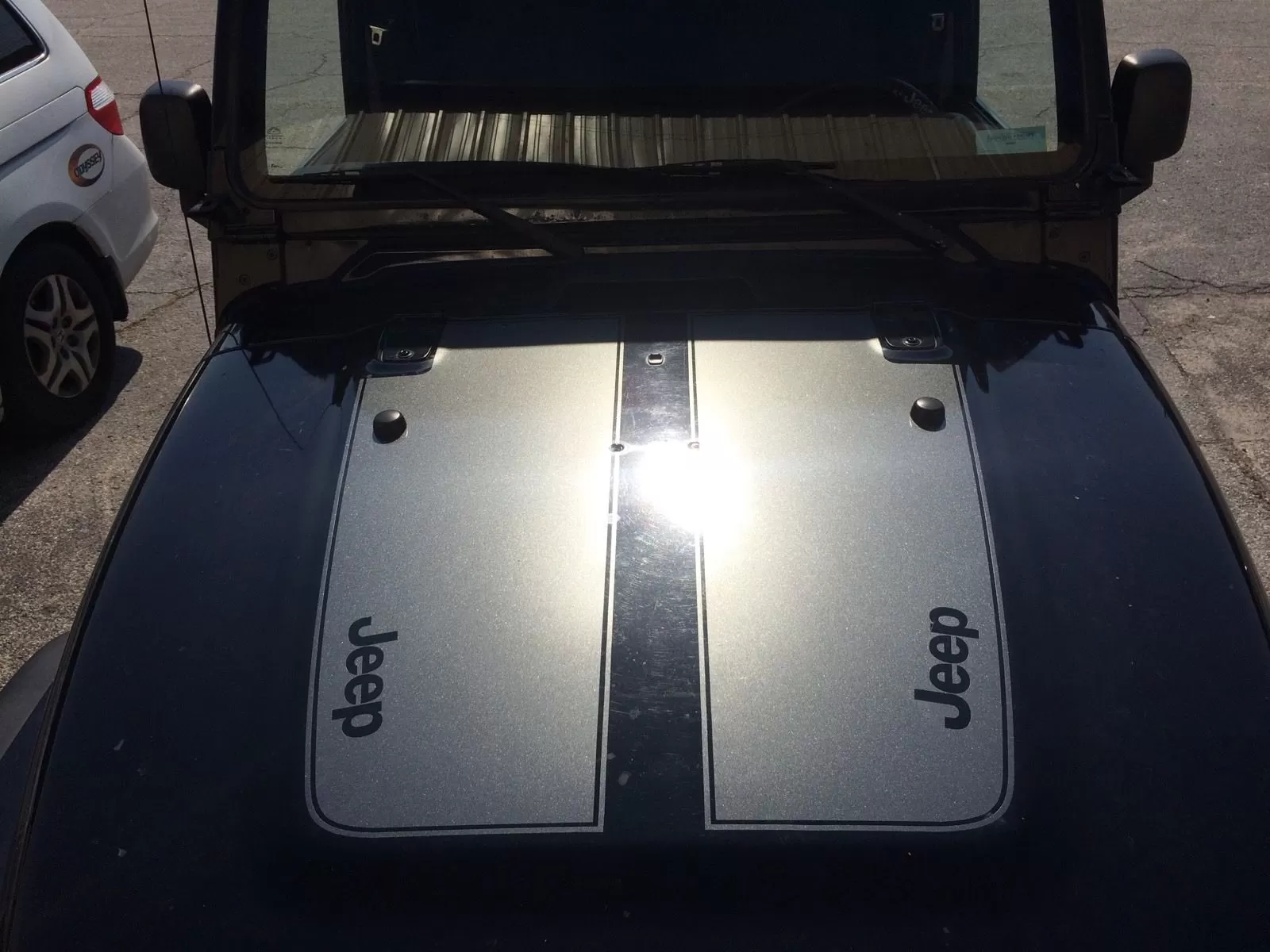 Jeep Wrangler TJ Vinyl 2 Piece Hood Decal TJ U PICK COLOR