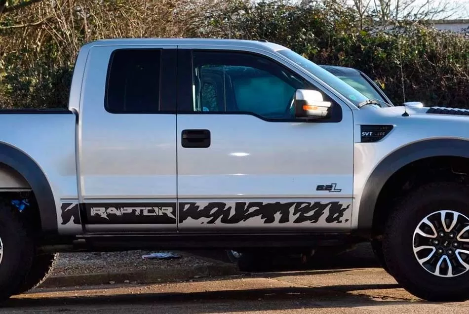 Ford F-150 Raptor 2008-2014 door panel graphics side stripe decal