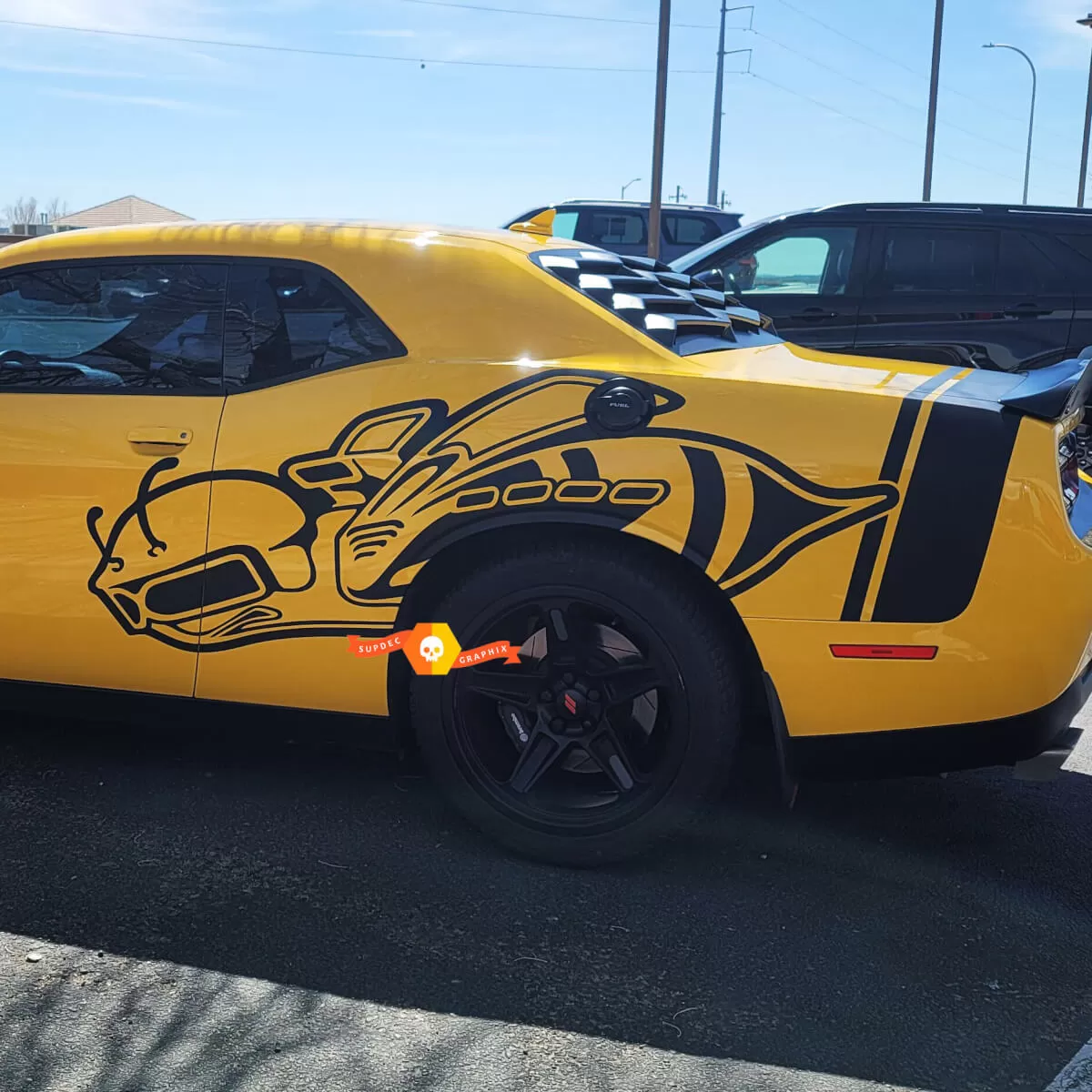 dodge yellow jacket decals