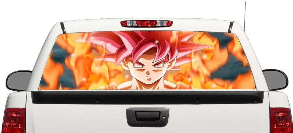 Dragon Ball super goku Rear Window Decal Sticker Pick-up Truck SUV Car 3