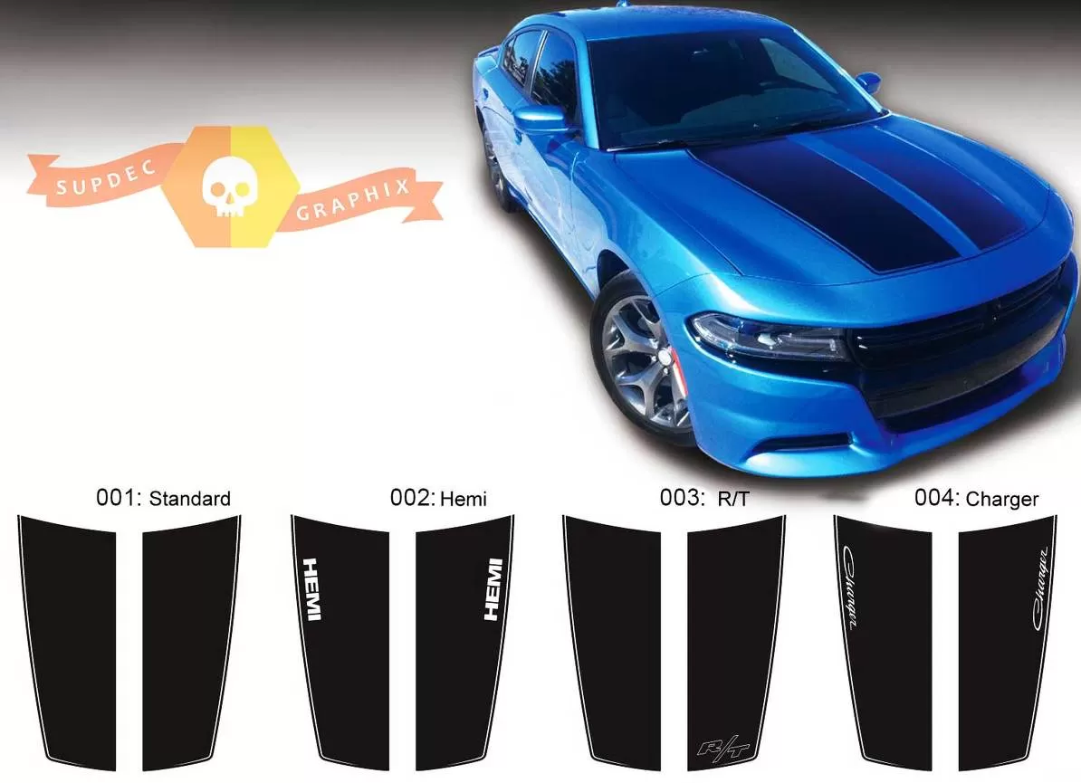Dodge Charger Hood Accent Decal Sticker Hood graphics fits to models ...