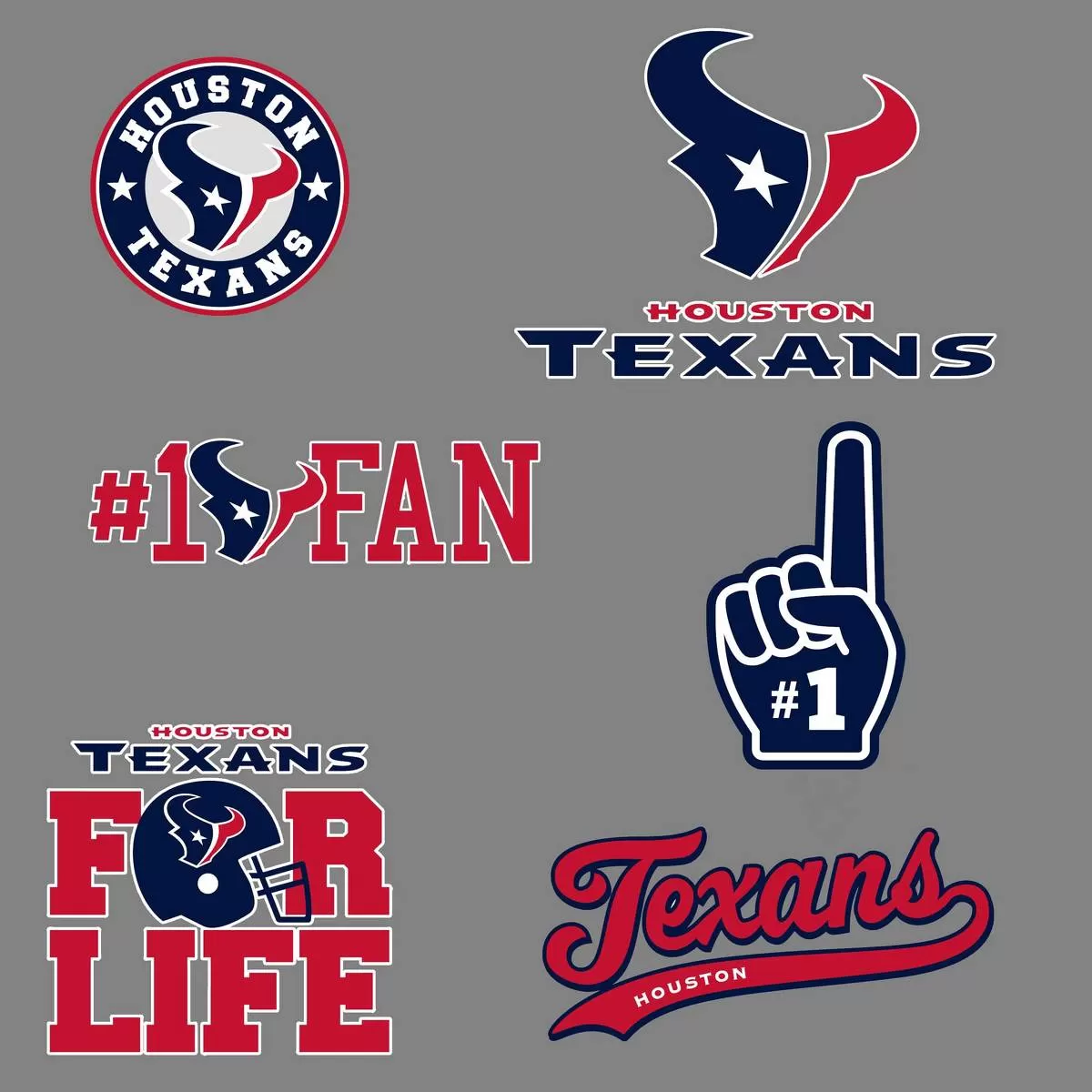 Houston Texans Stickers Decals 2ct NFL Houston Texans Team Slogan