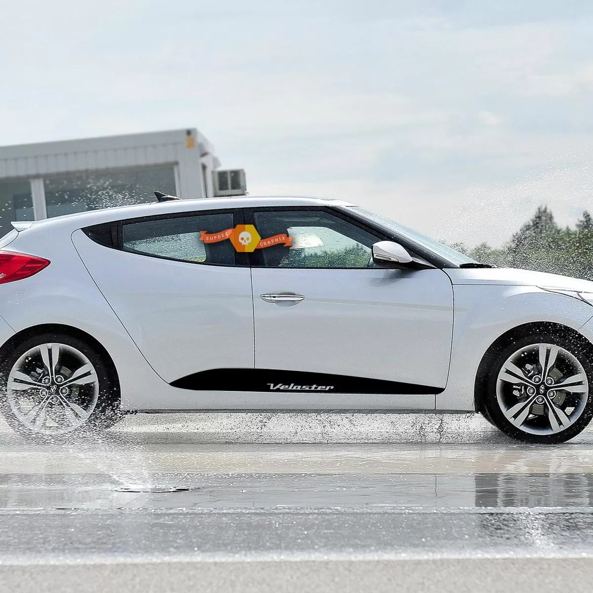 Side guard decal sticker pre-cut for Hyundai Veloster 2011 & Up