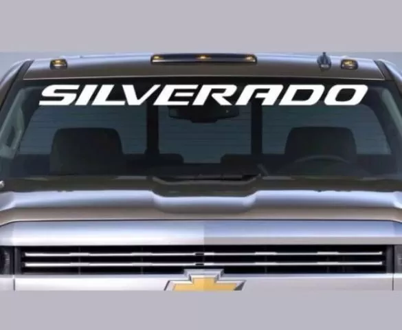 Chevrolet SILVERADO Windshield Graphic Vinyl Decal Sticker Vehicle Logo ...