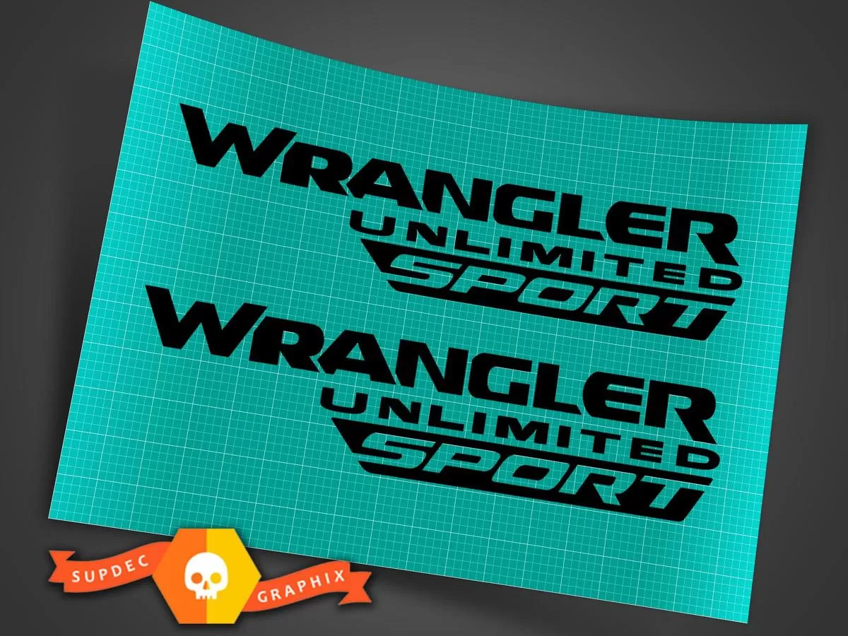 Jeep"Wrangler JL" Unlimited Sport side Body Decal (oem 2018style)