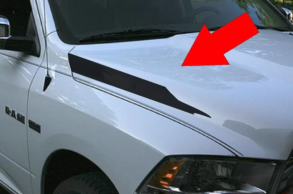 Dodge Ram Hemi 5.7 L 1500 2500 Hood Vinyl Stripes Decals Stickers Mopar ...