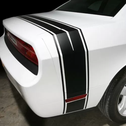 2008-2014 Dodge Challenger Rear Trunk Quarter Panel Side Stripes Decals ...
