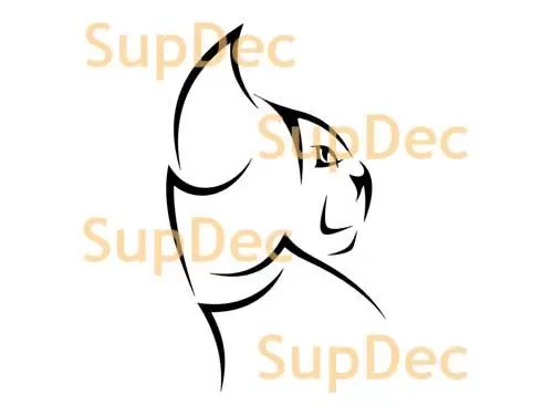 Cat Vinyl Art Wall Window Bathroom Sticker Decal removable #6