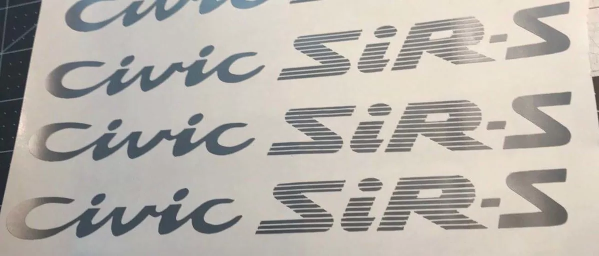 HONDA CIVIC SiR-S DECAL sticker JDM OEM size illest EG hatch eg6 eg3 ...