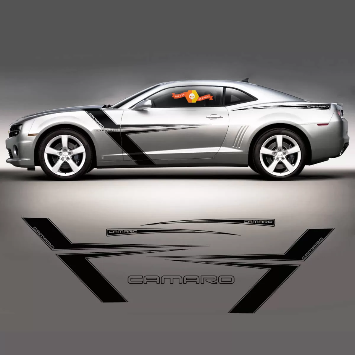 Chevrolet Camaro 2010 - 2024 T - Stripes Side Graphics decals set