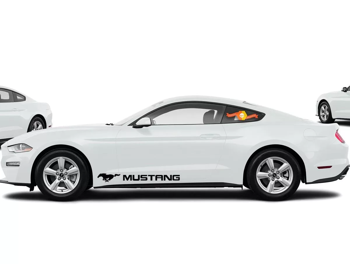 FORD MUSTANG 2X side vinyl body decals car sticker logo graphics emblem ...