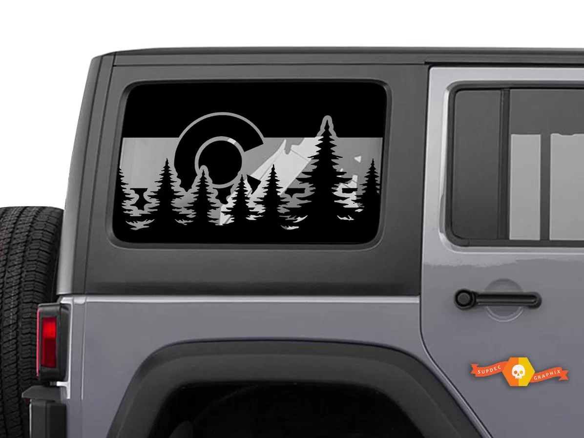 Jeep Wrangler Colorado Flag Windshield Decal JKU JLU 4Dr 2007-2019 ...