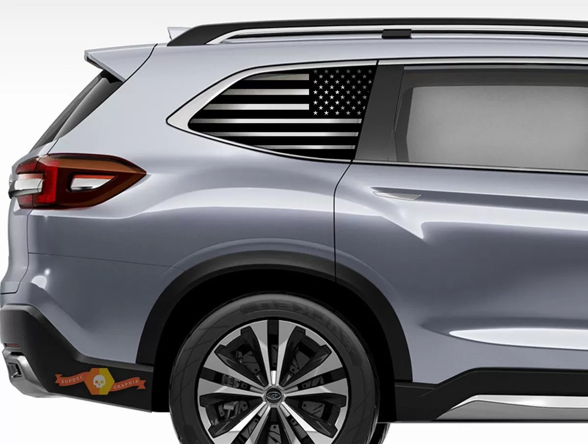 Subaru Ascent - USA Flag Decals 2019 Side Windows All wheel Drive