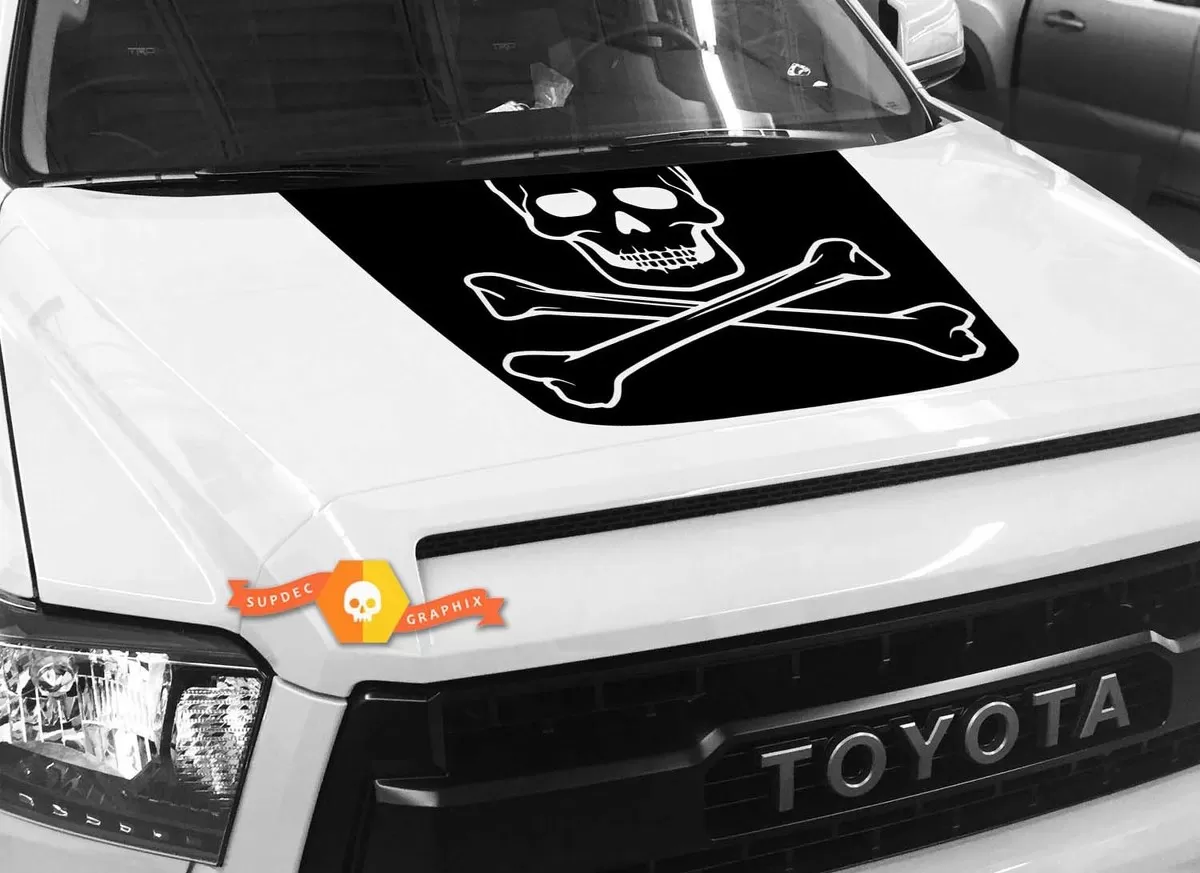 Big Skull Hood graphics decal for TOYOTA TUNDRA 2014 2015 2016 2017 2018 #2