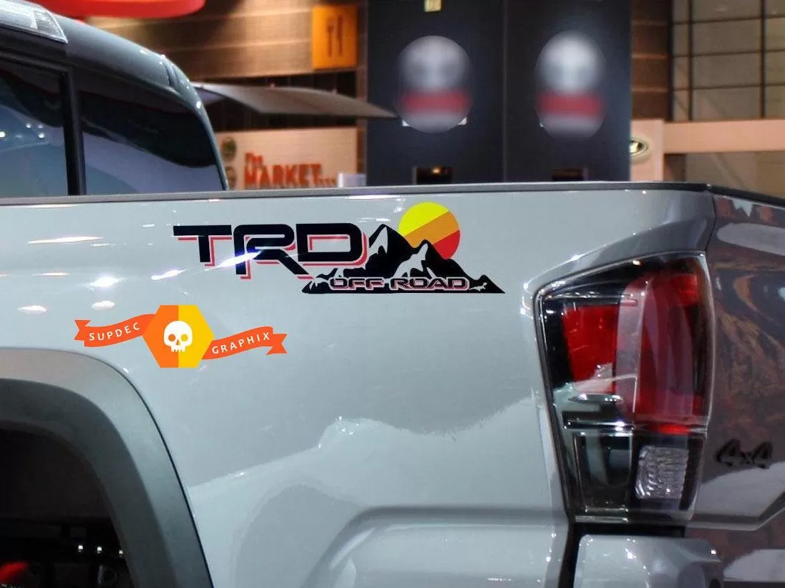 TRD Off Road Vintage Sunset Style 4x4 PRO Sport Off Road Side Vinyl ...