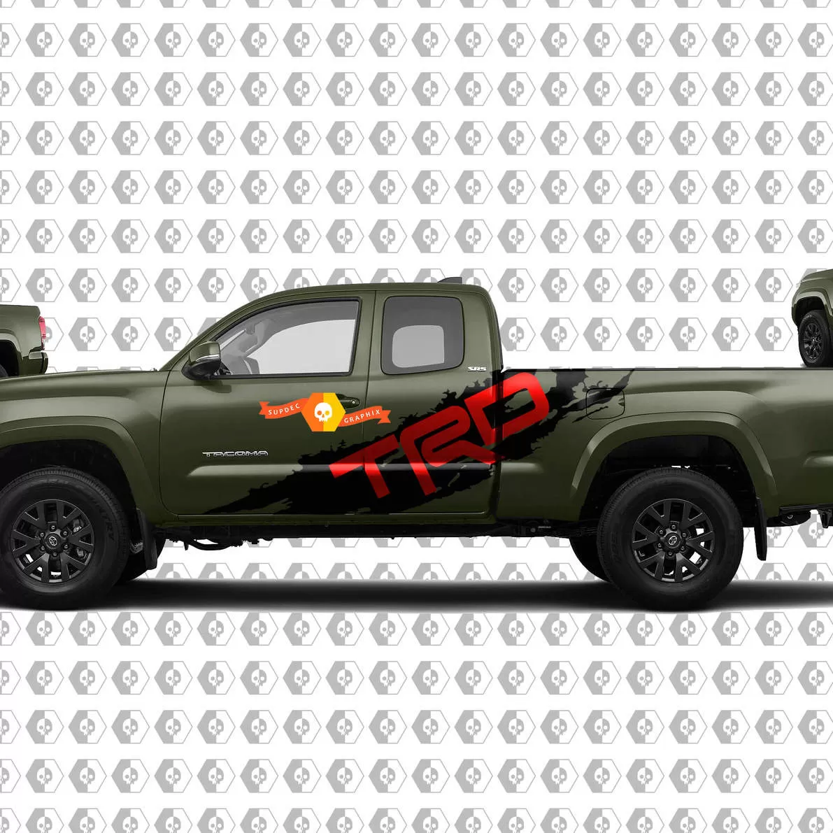 Pair TRD Sport PRO Off Road Splash 2 colors for Tacoma Side Vinyl ...