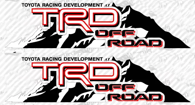 2 TOYOTA TRD OFF Mountain TRD racing development side vinyl decal sticker 4